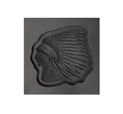 Small - Indian Chiefs Head 3D Graphite Ingot Mold for Precious Metal ...