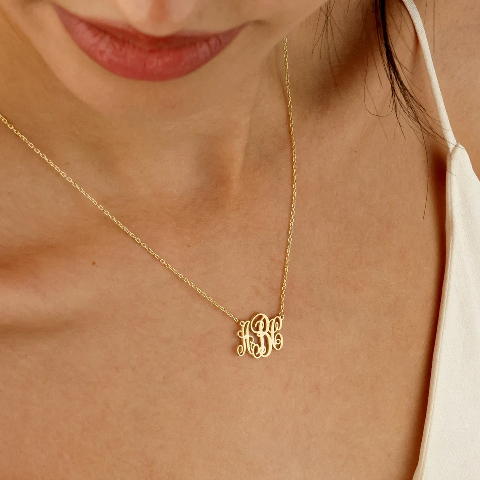 Personalized Name Necklace, Monogram Initial Necklace, Dainty Necklace ...