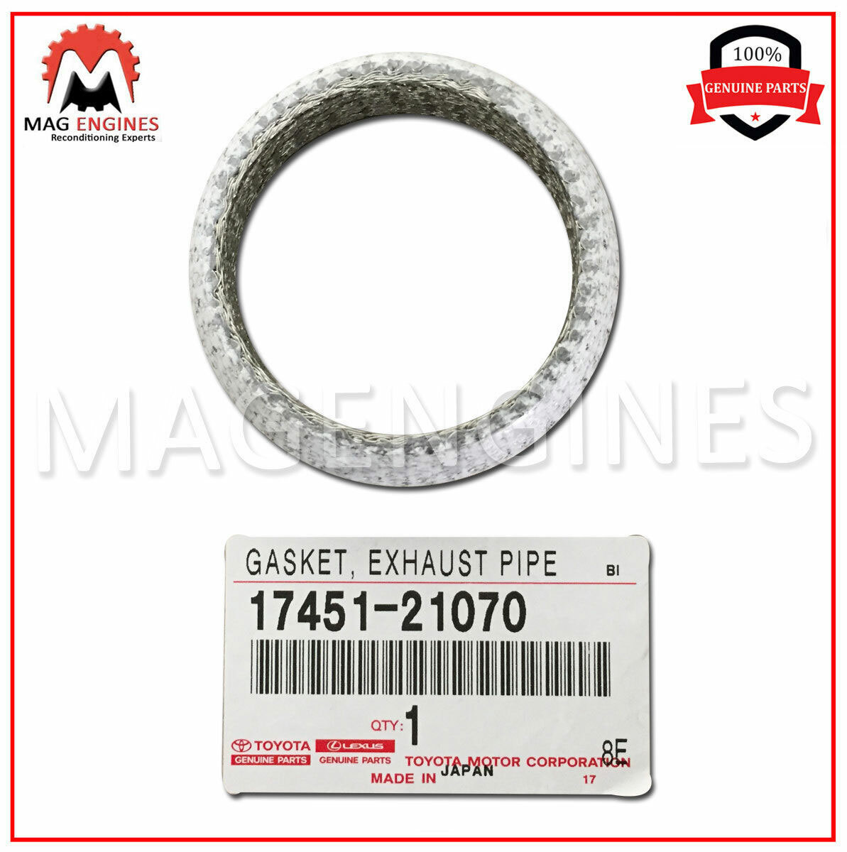 17451-21070 GENUINE OEM EXHAUST PIPE GASKET 1745121070 | eBay