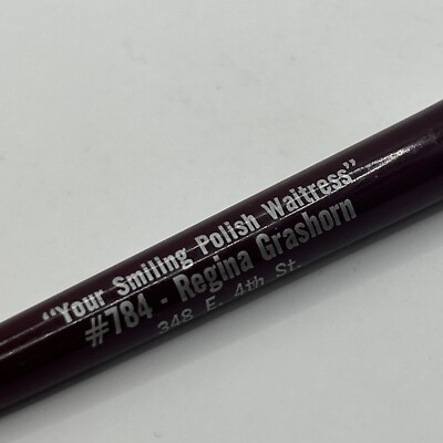 VTG Ballpoint Pen "Your Smiling Polish Waitress" Regina Grashorn ...