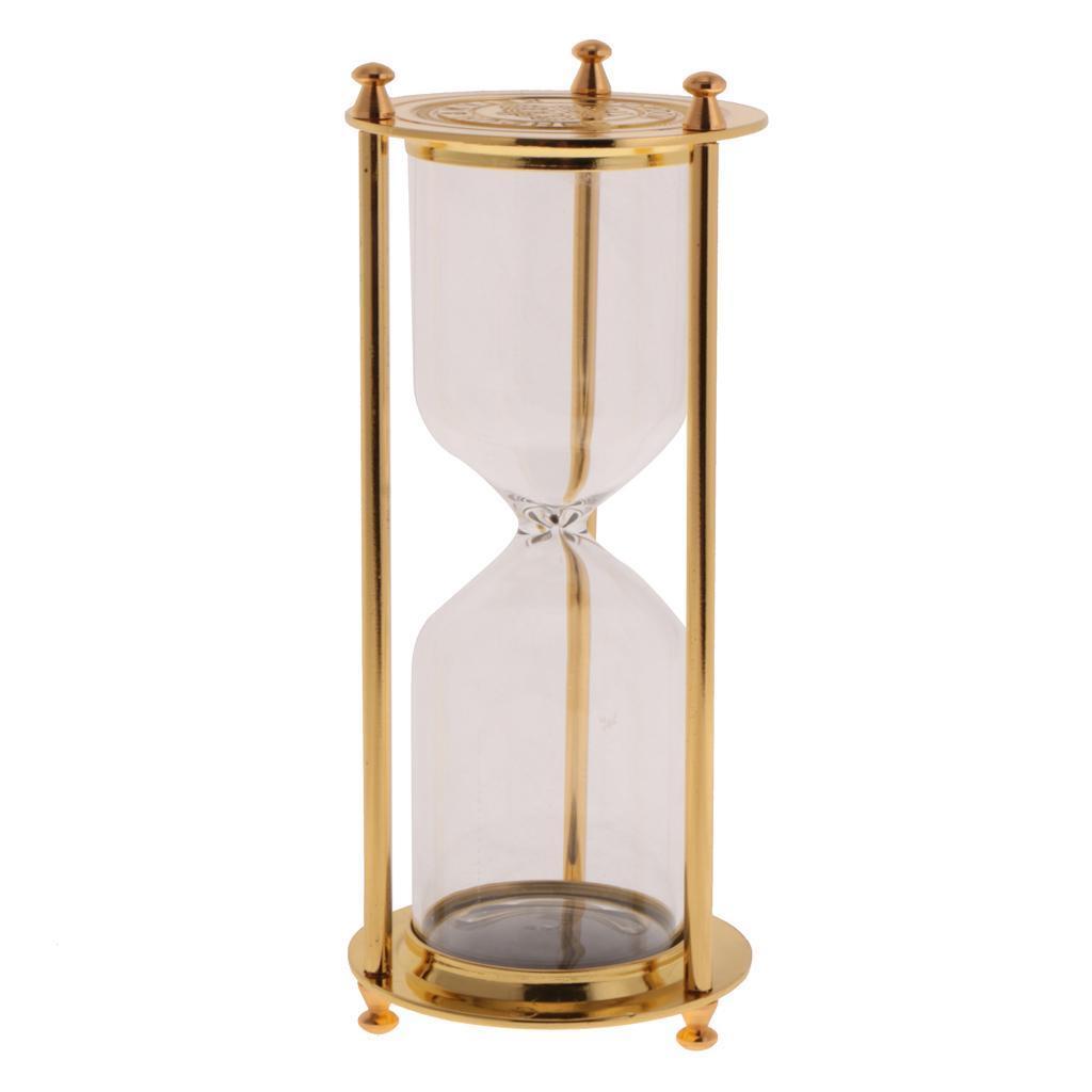 Metal Empty Sand Timer WITHOUT SAND Hourglass Home Office Decor Gold S ...