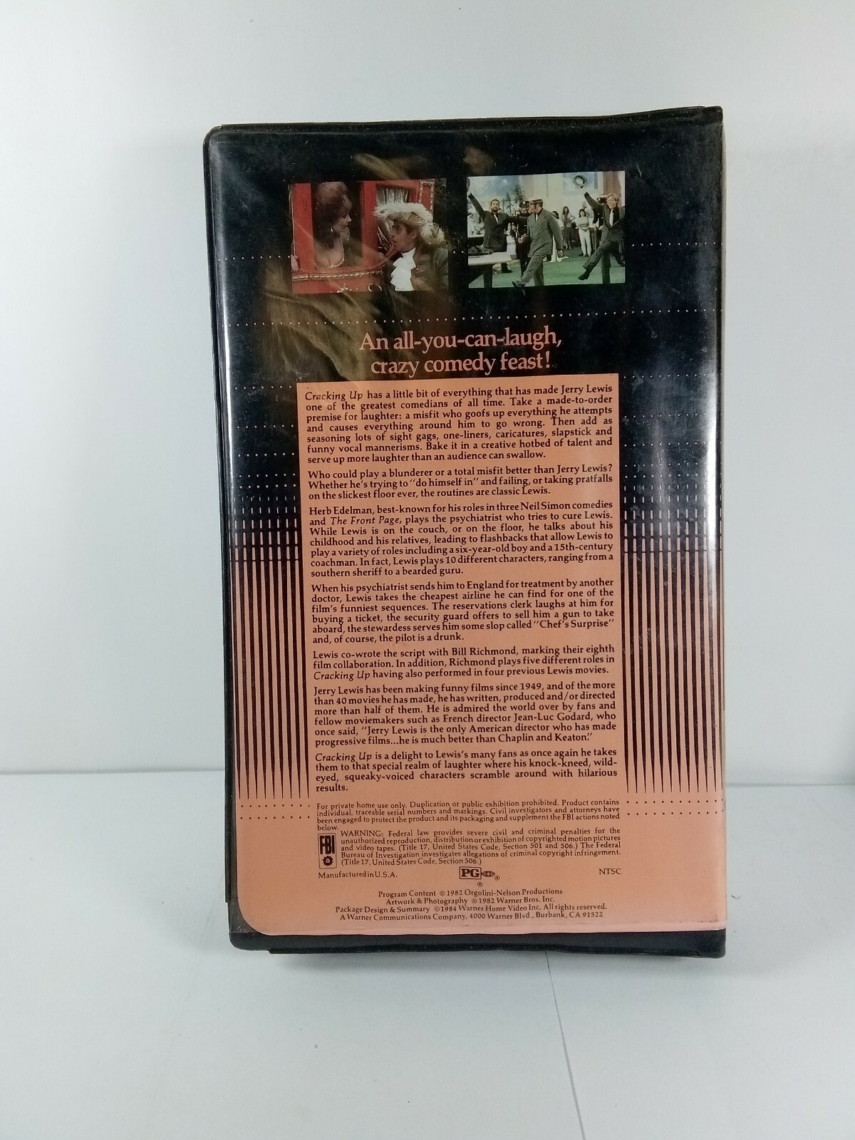 Cracking Up BETAMAX NOT VHS WARNER Video Clamshell Jerry Lewis, Sammy ...