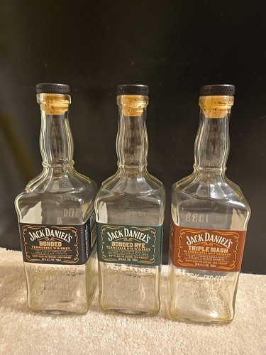 Jack Daniels Empty Bottles Bonded-Triple Mash-Bonded Rye Tennessee ...