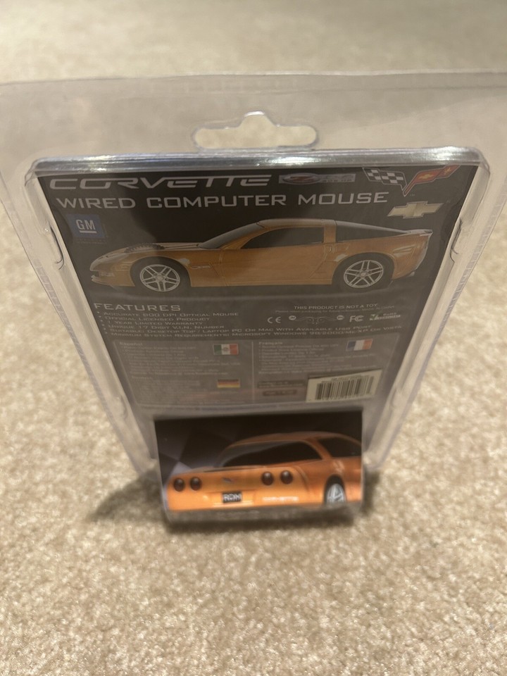 The Original Road Mice Computer Mouse Black Corvette Wired GM Official ...