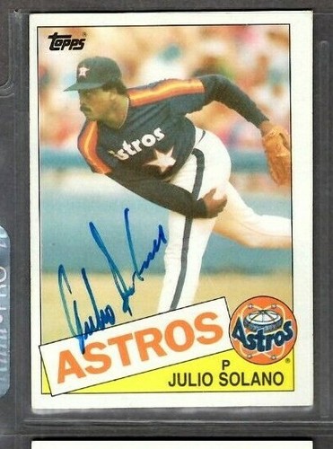 1985 Topps #353 Julio Solano Houston Astros Baseball Signed Autograph ...