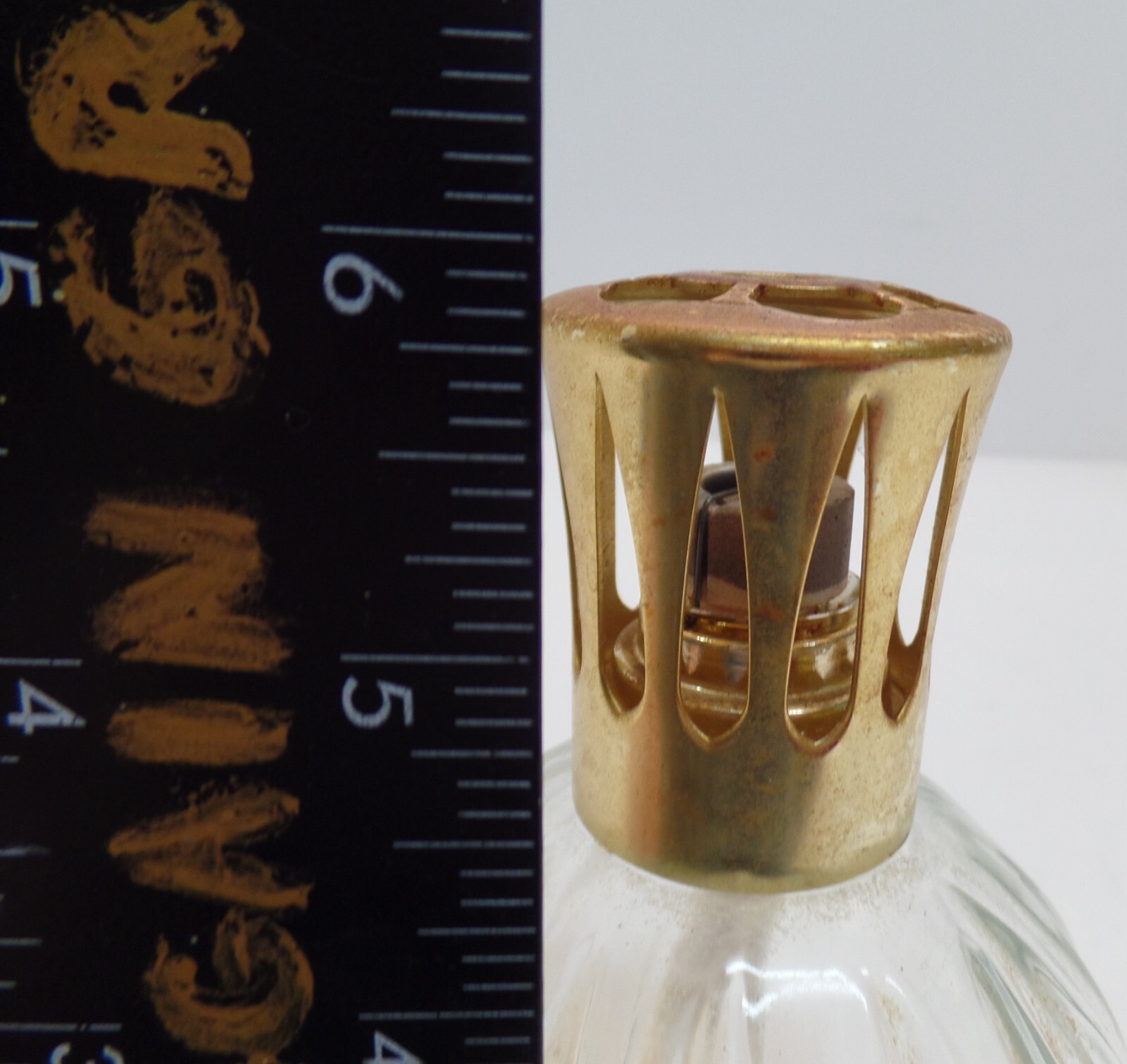 Lampe Berger Paris Oil Lamp w Wick Clear Glass With Goldtone Top | eBay