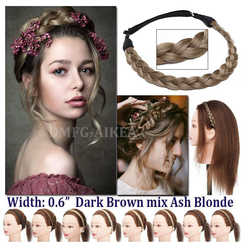 Thick Chunky Hair Extensions Braided Headband Plait Plaited Braid Band ...