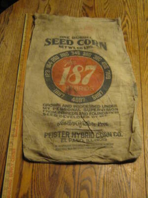 Vtg Original Lester Pfister Hybrids Seed Corn El Paso IL Feed Seed ...