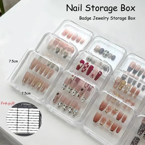 10/20/30Pcs Press on Nail Acrylic Storage Box Jewelry False Nails ...