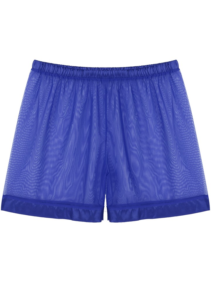 Mens Sheer Mesh Loose See-Through Boxer Shorts Underwear Swim Trunks ...