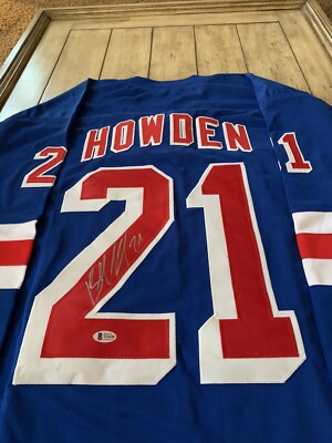 Brett Howden Autographed/Signed Jersey Beckett Sticker New York Rangers ...