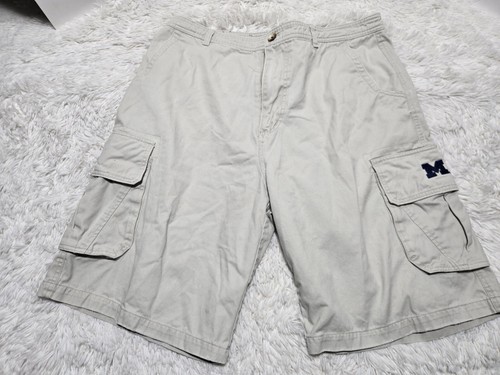 Michigan Wolverines Shorts Mens 42 Chiliwear Khaki Beige Cargo Pocket ...