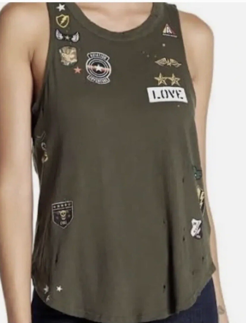 Chaser Green Military Army Tank Destroyed Large - Gem