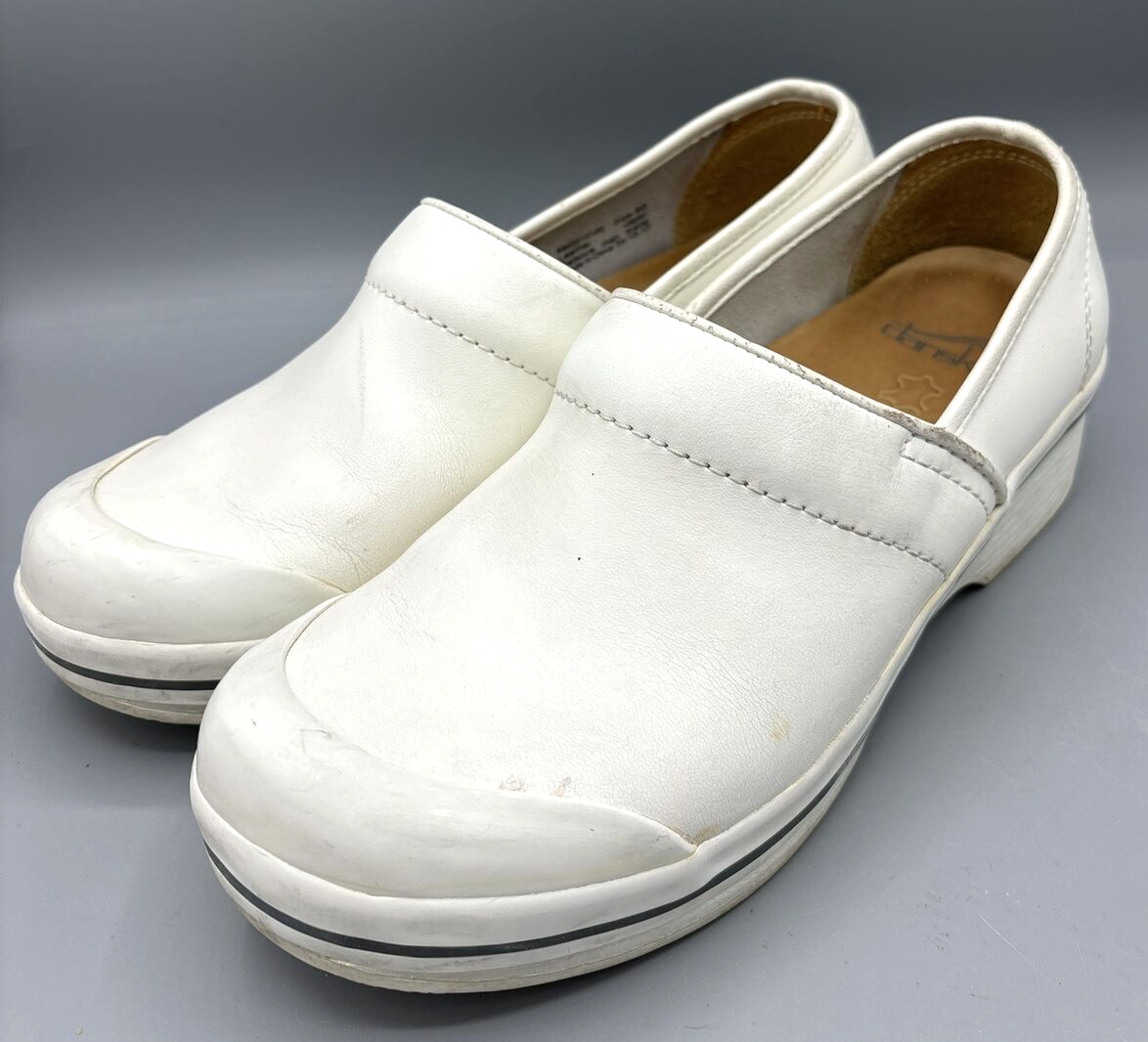 Dansko White Leather Clogs Nurse Women’s Shoes Size 40 - Gem