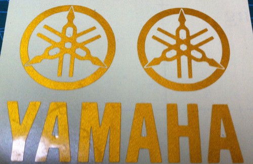 2 X REFLECTIVE ORANGE YAMAHA FORKS VINYL DECAL STICKERS 95mm | eBay
