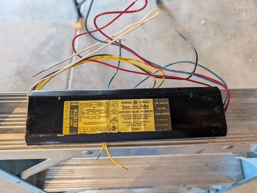 Used General Electric Bonus Line Ballast Class P 8G1022W 120V 60 Hertz ...