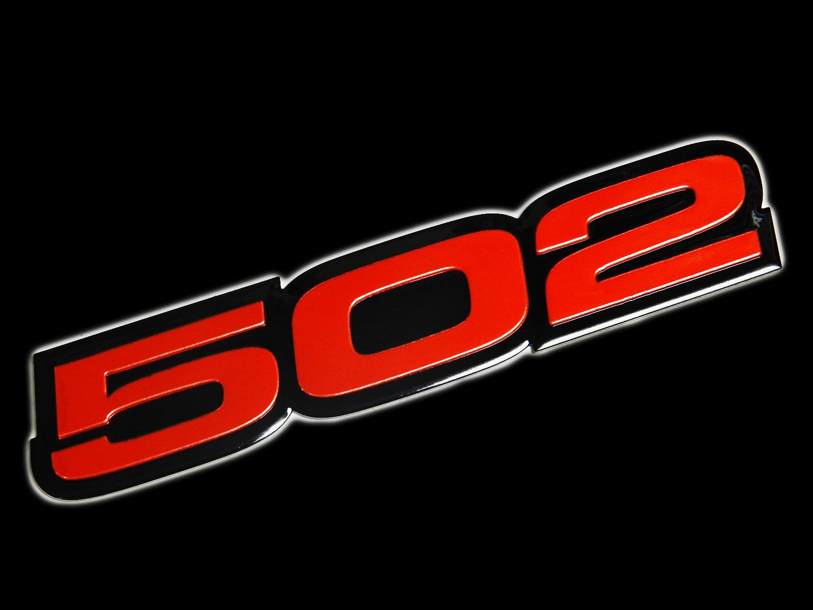 VMS 1 CHEVY 502 CI CUBIC INCH ENGINE HO BIG BLOCK ALUMINUM EMBLEMS RED ...