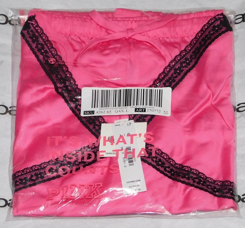 NEW Victoria's Secret Pink Wink Satin Tank & Shorts Set Lingerie Sleep ...