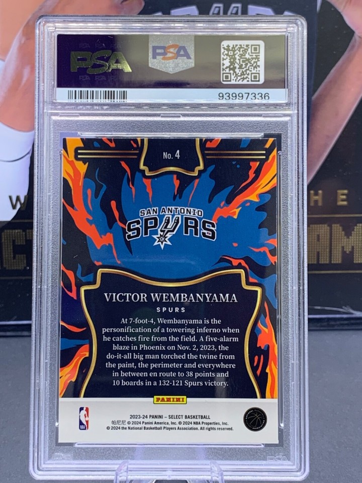 2023 Select Victor Wembanyama En Fuego PSA 10 GEM MT Rookie Spurs RC | eBay