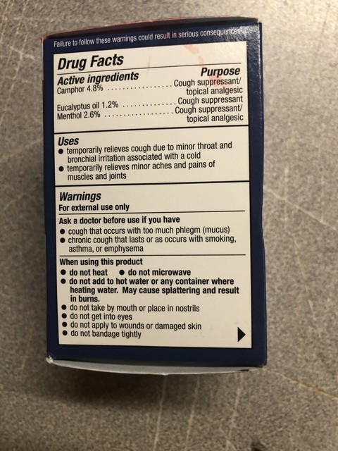 CVS Medicated Chest Rub Cough Suppressant Topical Analgesic 3.53OZ Exp ...