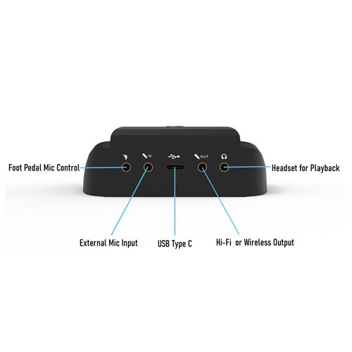 SpeechWare TBK6-B USB 6-in-1 Gooseneck TableMike with Variable Long-Ra ...