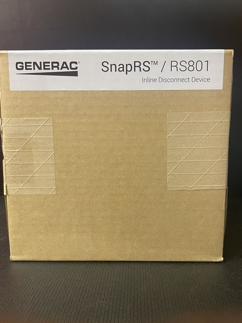 Generac SnapRS RS801 Rapid Shutdown Inline Disconnect Device PKE00011 ...