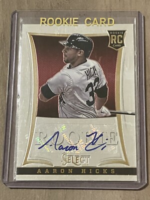 Aaron Hicks 2013 Panini Select AUTOGRAPH Rookie Card RC #44/750 ...