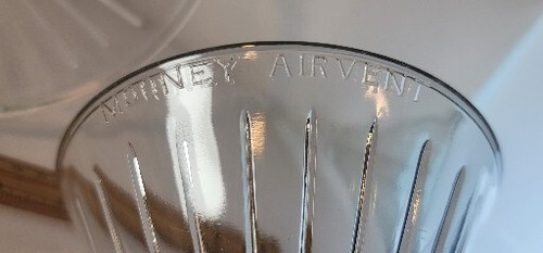 Funnel Set of 3 Ribbed Heavy Flint Glass Mooney AIR VENT Lab Pharmacy ...