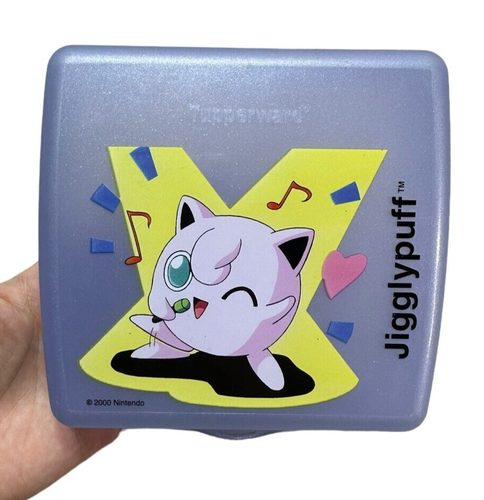 Pokémon Jigglypuff Lunchbox Tupperware Sandwich Keeper Blue Vintage ...