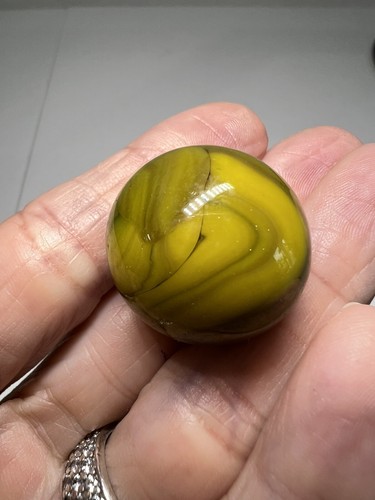 Peltier Yellow Marble Rare Hard Color Peltier Marble Vintage Marbles | eBay