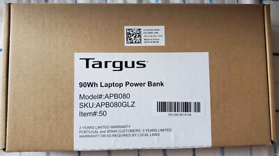 Targus APB080 90Wh 5000mAh 18V Power Bank with Adapter & Power Delivery ...