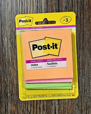 3M Post-It 3 Colors Notes 3x3 Inch Pads 150 Sheets (3-Pack) | eBay