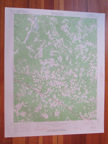 Axton Virginia 1966 Original Vintage USGS Topo Map | eBay