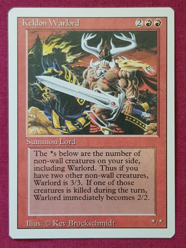 Magic The Gathering REVISED KELDON WARLORD single red card MTG | eBay ...