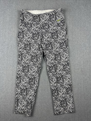 Swing Control Pants Womens 10 Black White Golf Stretch Floral Ankle ...