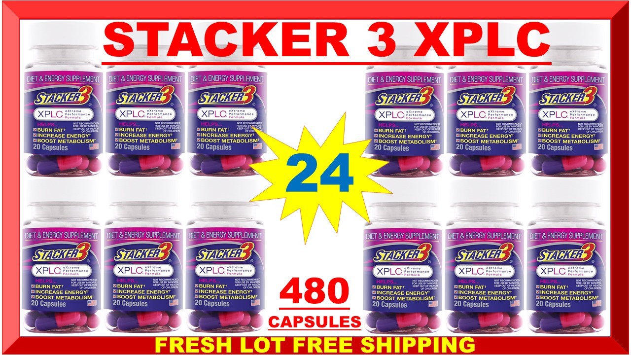 Stacker 3 XPLC Herbal Dietary Supplement 20t/Bottle (Lot of 24x) = 480 ...