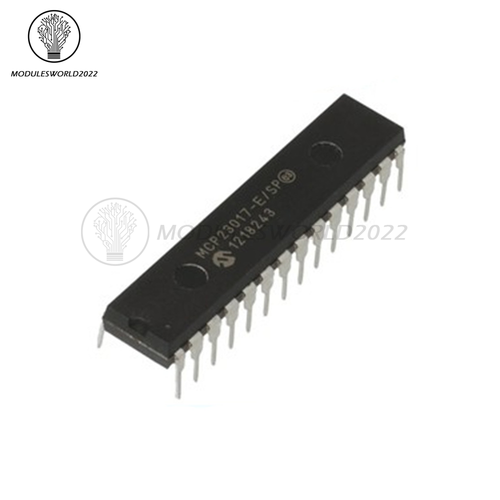 10PCS MCP23017 MCP23017-E/SP DIP-28 16-Bit I/O Expander W/ I2C ...