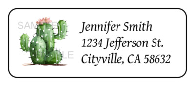30 Cactus personalized return address labels stickers tags | eBay