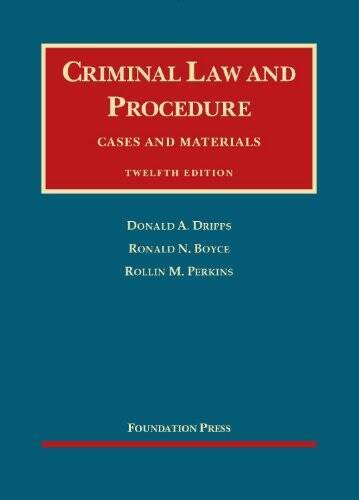 Criminal Law and Procedure (University Casebook Series) - Hardcover ...
