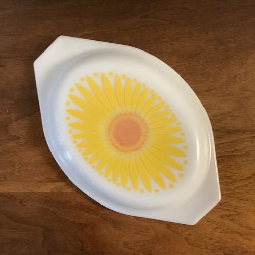 Vintage Pyrex Sunflower Daisy Oval Casserole "LID ONLY " # 943-C L3 | eBay