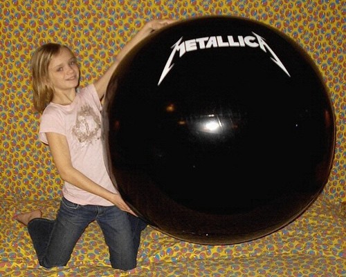 48" Inflatable METALLICA Beach Ball Glossy Black Vinyl CONCERT TOUR ...