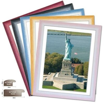 Wooden Frame NEW YORK, in 5 color gradients, Picture Frame Wood, Change ...
