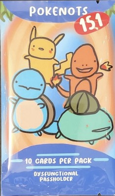 Pokenot Pokenots 151 Booster Pack -Dysfunctional Passholder Parody ...