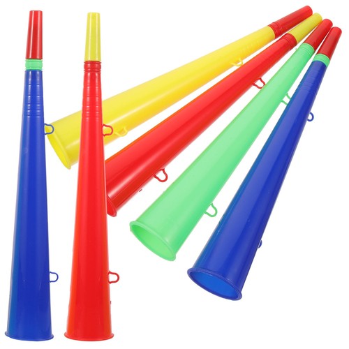 6 PCS Vuvuzela Rave Horn Air Blow Plastic Horns Game Trumpet for Kids ...