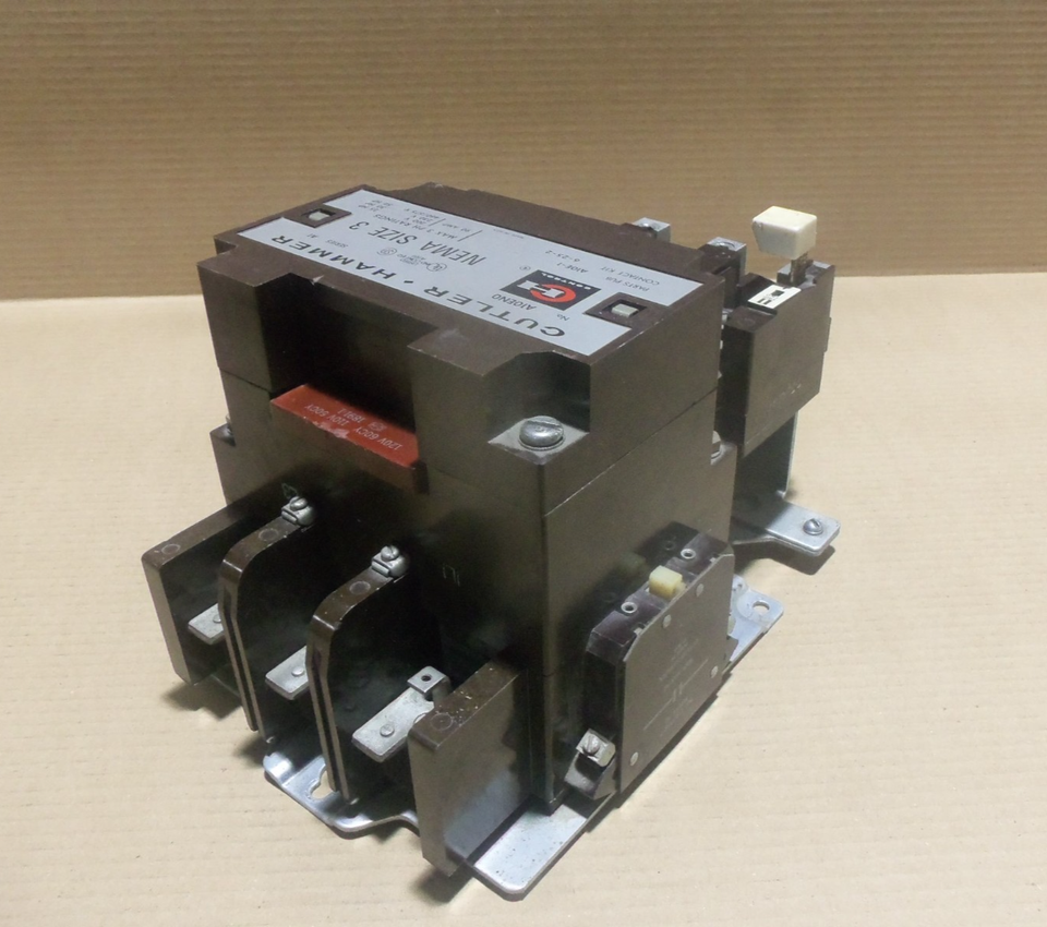 CUTLER HAMMER A10EN0 NEMA SIZE 3 STARTER 120V COIL 90A MAX 3 PHASE ...