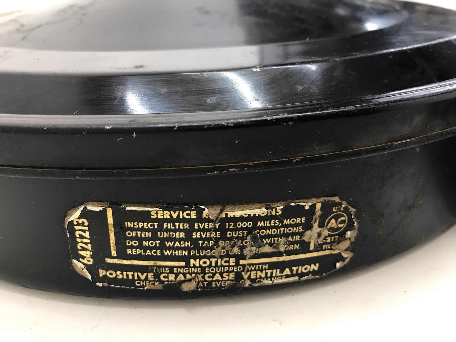 1965-66 Chevrolet Impala 396 Air Cleaner Big Block Breather Base Lid GM ...