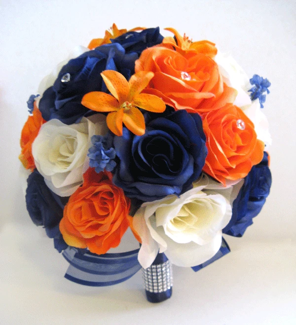 Orange And Blue Roses