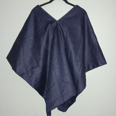 Navy Poncho button one Size | eBay