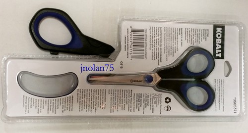 KOBALT 2 Piece Stainless Steel Straight Scissors Comfort Grip Household ...
