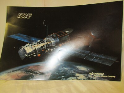 Vintage Lockheed print AXAF Advanced Xray Astrophysics Facility double ...